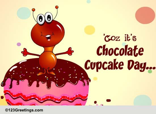 A Sweet Message... Free Chocolate Cupcake Day eCards, Greeting Cards ...
