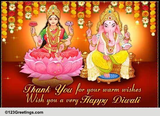 Diwali Thank You! Free Thank You eCards, Greeting Cards | 123 Greetings