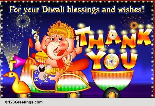 Thank U For Diwali Blessings.. Free Thank You eCards, Greeting Cards ...