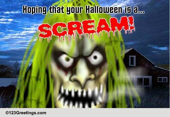 Halloween Horror Scream! Free Horror eCards, Greeting Cards | 123 Greetings