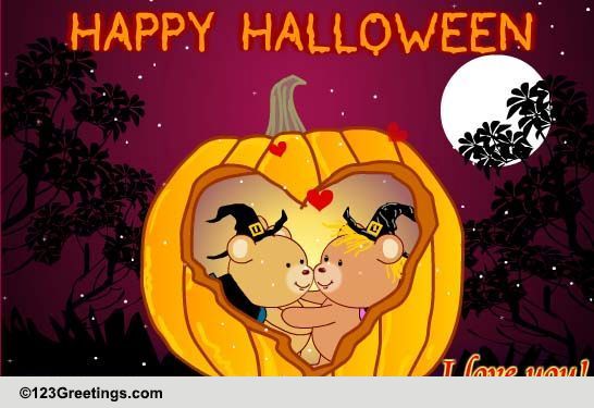 Halloween Pumpkin Love! Free Bewitched Lovers eCards, Greeting Cards ...