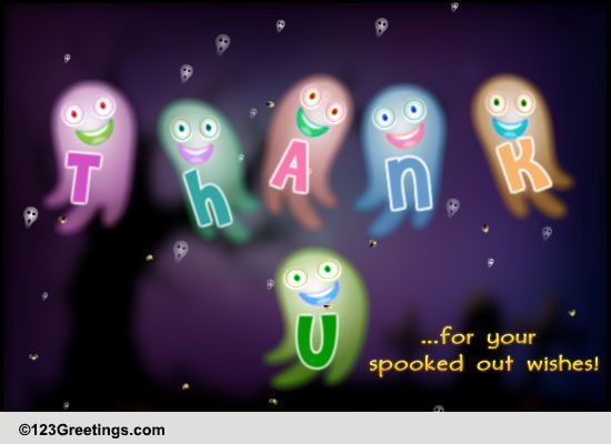 Spooky Thanks! Free Thank You eCards, Greeting Cards | 123 Greetings