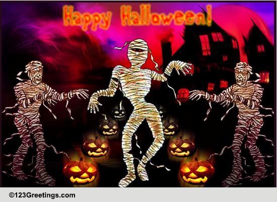 Halloween Mummy Dance! Free Happy Halloween eCards, Greeting Cards ...