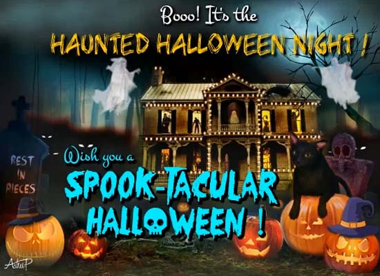 Spook-Cat-Ular Halloween Greetings! Free Happy Halloween eCards | 123 ...