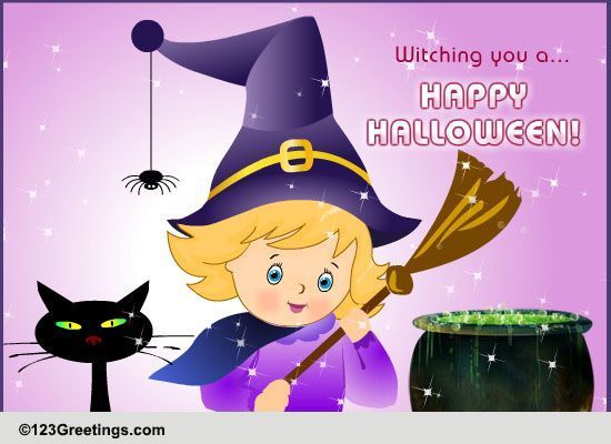 Little Witchy Wishes! Free Witches eCards, Greeting Cards | 123 Greetings