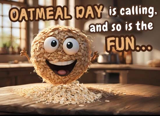 Oatmeal Day Is Calling. Free National Oatmeal Day eCards, Greeting ...