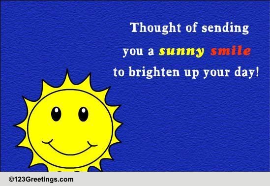 A Sunny Smile... Free Smile Day eCards, Greeting Cards | 123 Greetings