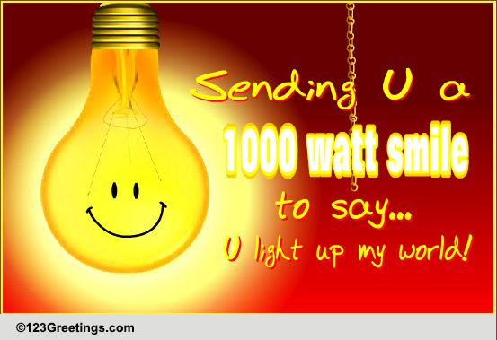 1000 Watt Smile... Free Send a Smile Day eCards, Greeting Cards | 123 ...