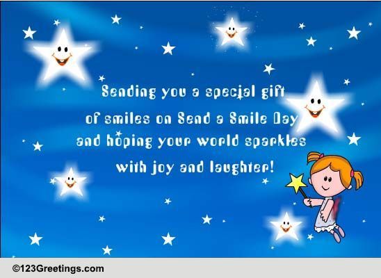 Sparkling Smiles! Free Send a Smile Day eCards, Greeting Cards | 123 ...