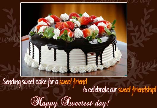 Sweet Cake For A Sweet Friend! Free Friends eCards, Greeting Cards ...