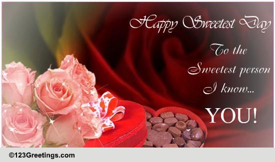 To The Sweetest Person... Free Flowers & Roses eCards | 123 Greetings