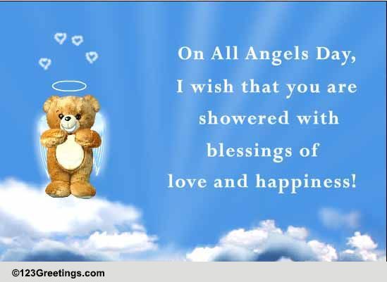 Blessings Of Love And Happiness... Free All Angels Day eCards | 123 ...