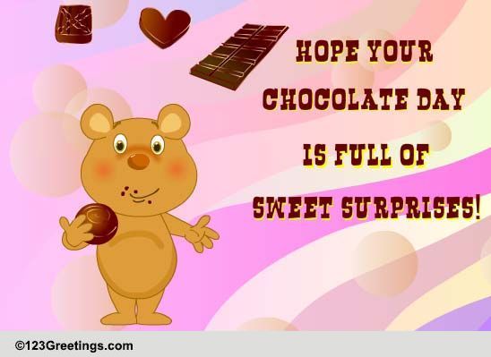 Sweet Surprises! Free Chocolate Day eCards, Greeting Cards | 123 Greetings