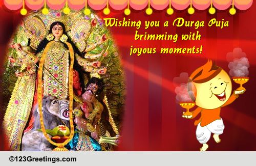 A Durga Puja Brimming With Joy! Free Happy Durga Puja eCards | 123 ...