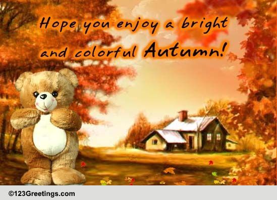 Warm And Big Autumn Hugs! Free Friends & Family eCards | 123 Greetings