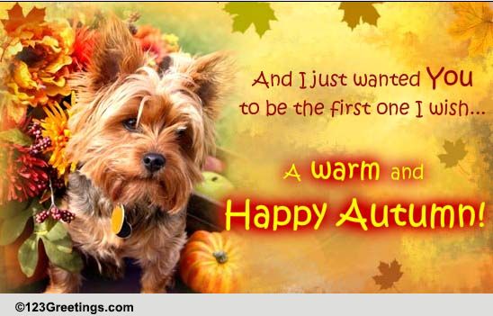 Autumn Is Here! Free Happy Autumn eCards, Greeting Cards | 123 Greetings