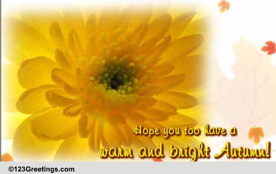 Autumn Thank You With Flower. Free Thank You eCards, Greeting Cards ...