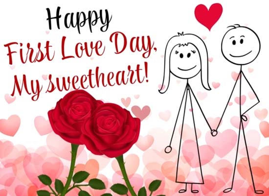 Happy First Love Day Sweetheart! Free First Love Day eCards | 123 Greetings