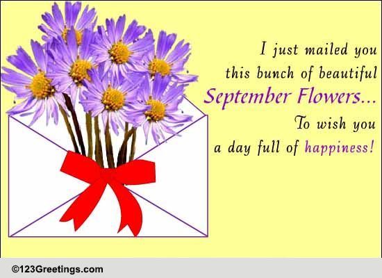 Beautiful September Flowers... Free September Flowers eCards | 123 ...