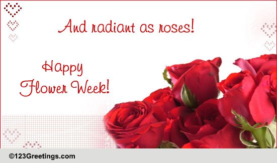 Happy Flower Week! Free Flower Week eCards, Greeting Cards | 123 Greetings