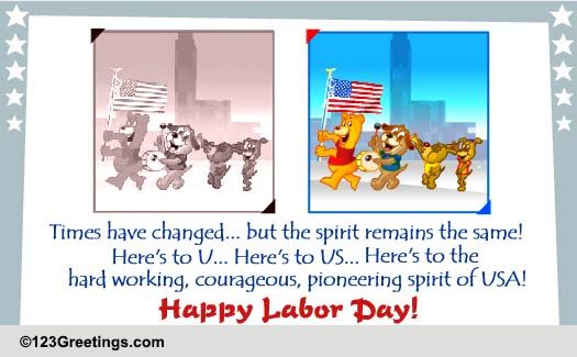 To The Pioneering Spirit Of The USA! Free Honor Labor eCards | 123 ...