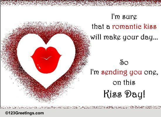 Romantic Kiss... Free Kiss Day eCards, Greeting Cards | 123 Greetings