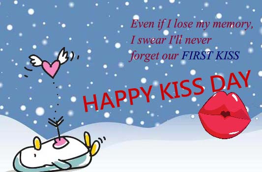 Our First Kiss. Free Kiss Day eCards, Greeting Cards | 123 Greetings