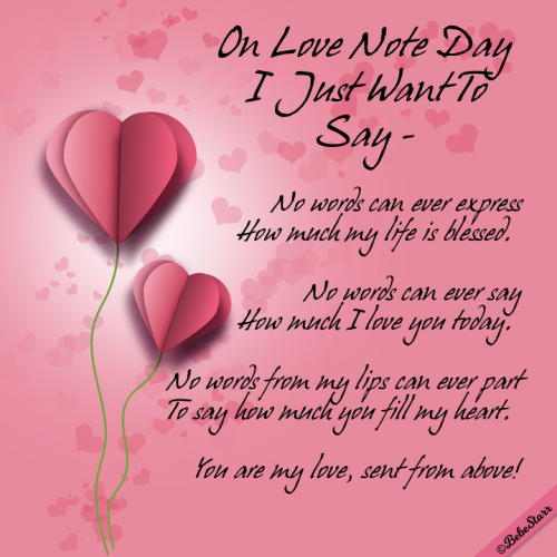 No Words Can Express Free Love Note Day ECards Greeting Cards 123