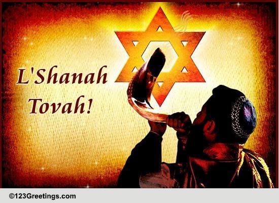 Rosh Hashanah With Sound Of Shofar. Free Religious Blessings eCards ...