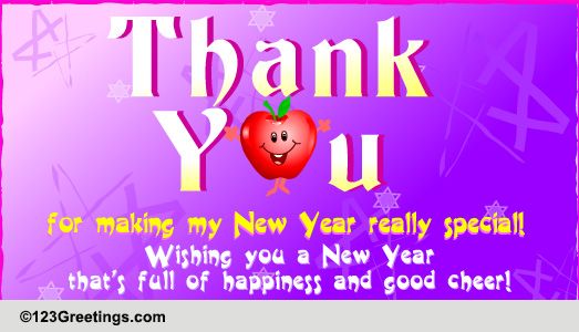 Thank You For A Special New Year! Free Thank You eCards, Greeting Cards ...