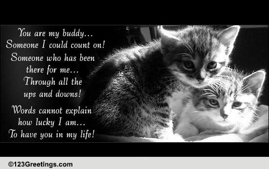 You Are My Buddy! Free Brother eCards, Greeting Cards | 123 Greetings