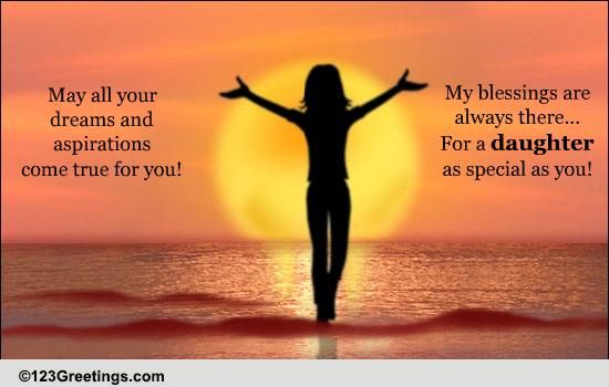 Encouraging Message For A Daughter! Free Son & Daughter eCards | 123 ...