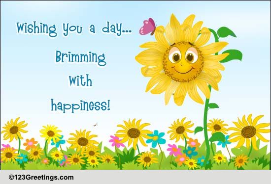 A Happy Day! Free Floral Wishes eCards, Greeting Cards | 123 Greetings