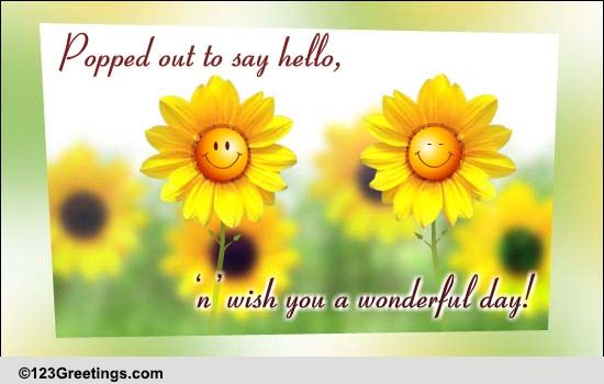 Wish A Wonderful Day! Free Floral Wishes eCards, Greeting Cards | 123 ...