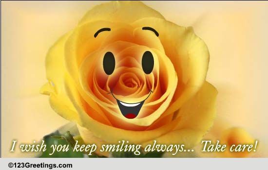 I Wish You Keep Smiling! Free Floral Wishes eCards, Greeting Cards ...