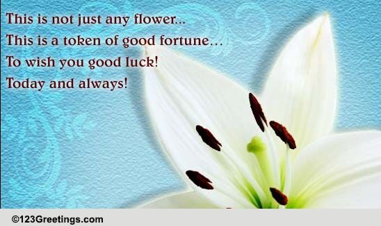 A Token Of Good Fortune! Free Floral Wishes eCards, Greeting Cards ...