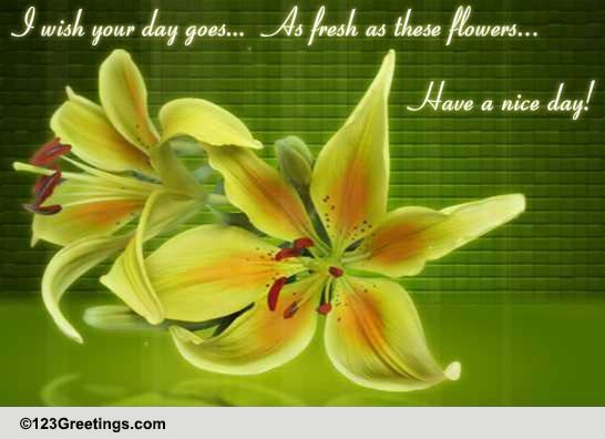 Nice Day! Free Floral Wishes eCards, Greeting Cards | 123 Greetings
