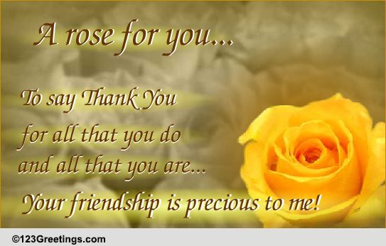 A Rose For You! Free For a Friend eCards, Greeting Cards | 123 Greetings