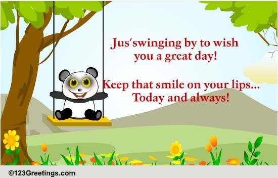 Swinging By To Say... Free Hello eCards, Greeting Cards | 123 Greetings