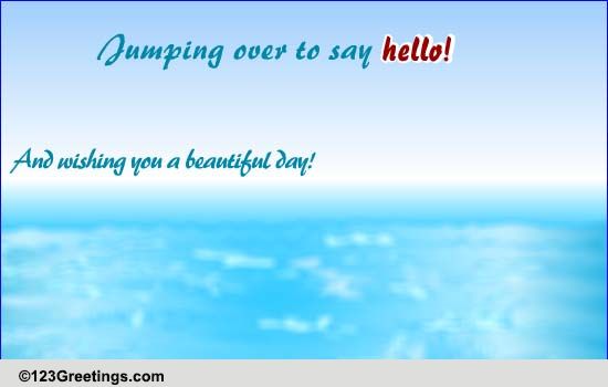 Jumping Over To Say... Free Hello eCards, Greeting Cards | 123 Greetings