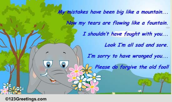 A Big Cute Sorry... Free Sorry eCards, Greeting Cards | 123 Greetings