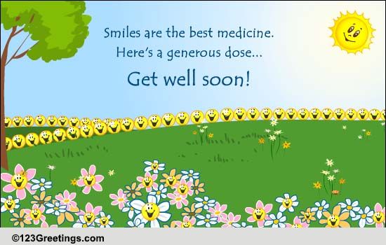 Smiles... Free Get Well Soon eCards, Greeting Cards | 123 Greetings