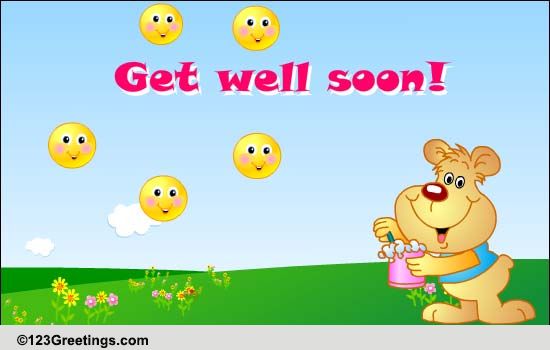 For Someone Who Makes You Smile! Free Get Well Soon eCards | 123 Greetings