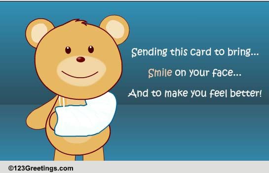 Smile And Feel Better! Free Get Well Soon eCards, Greeting Cards | 123 ...