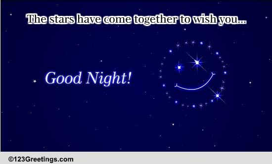 Shining Stars! Free Good Night eCards, Greeting Cards | 123 Greetings