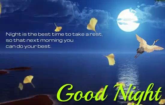 Night Is The Best Time To Take A Rest. Free Good Night eCards | 123 ...