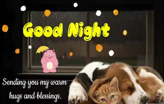Sending You My Warm Hugs. Free Good Night eCards, Greeting Cards | 123 ...