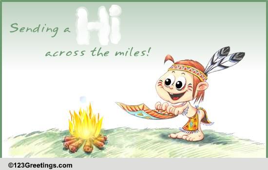 Long Distance Hi... Free Hi eCards, Greeting Cards | 123 Greetings
