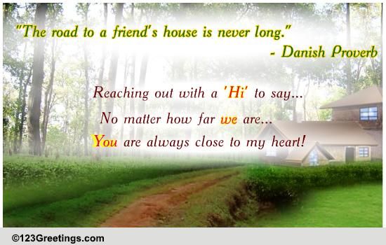 Reaching Out With A Hi! Free Hi eCards, Greeting Cards | 123 Greetings