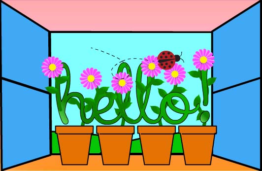 Cheerful Ladybug Hello. Free Hi eCards, Greeting Cards | 123 Greetings